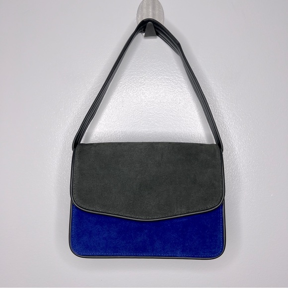 Bags | Suede Colorblock Shoulder Bag | Poshmark